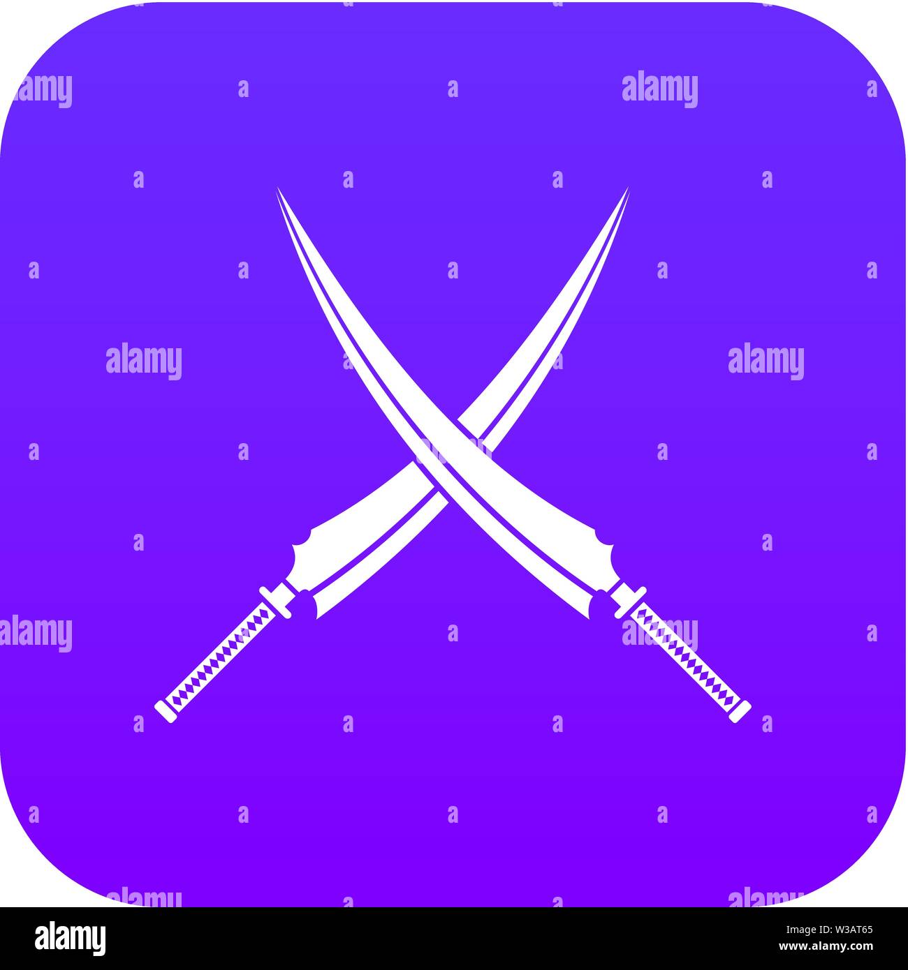 Samurai swords icon digital purple Stock Vector Image & Art - Alamy