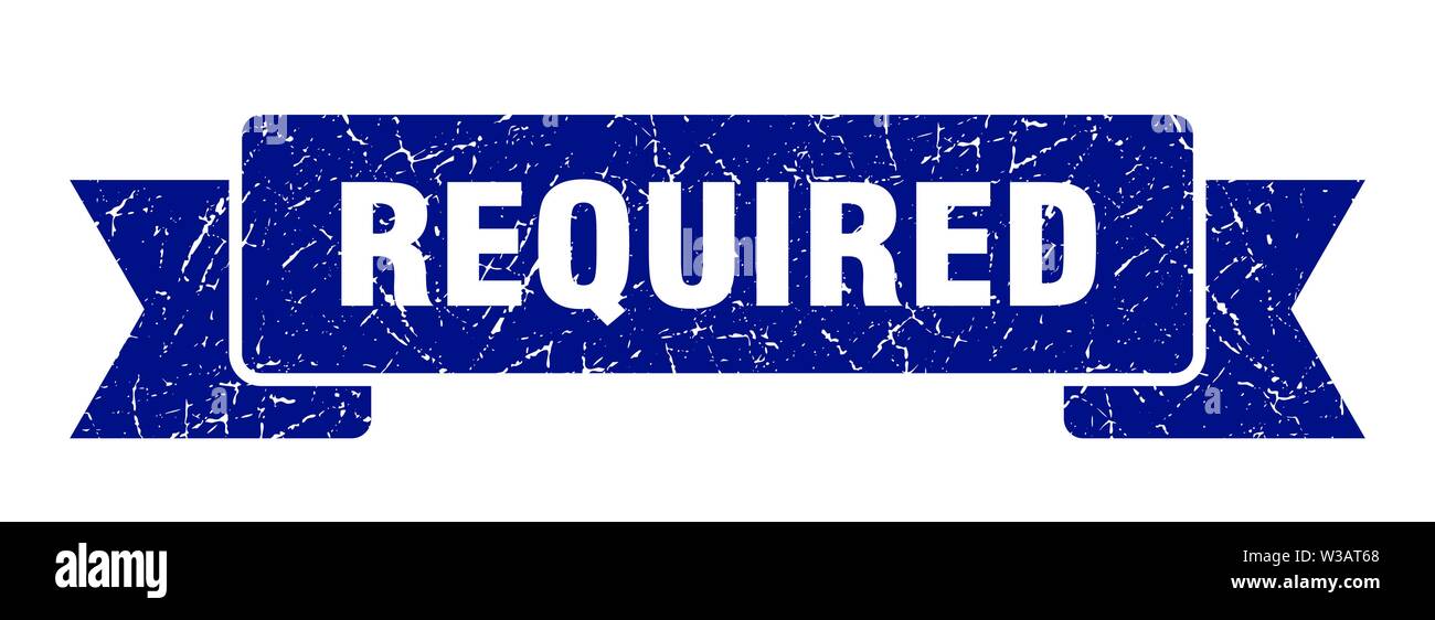 required grunge ribbon. required sign. required banner Stock Vector ...