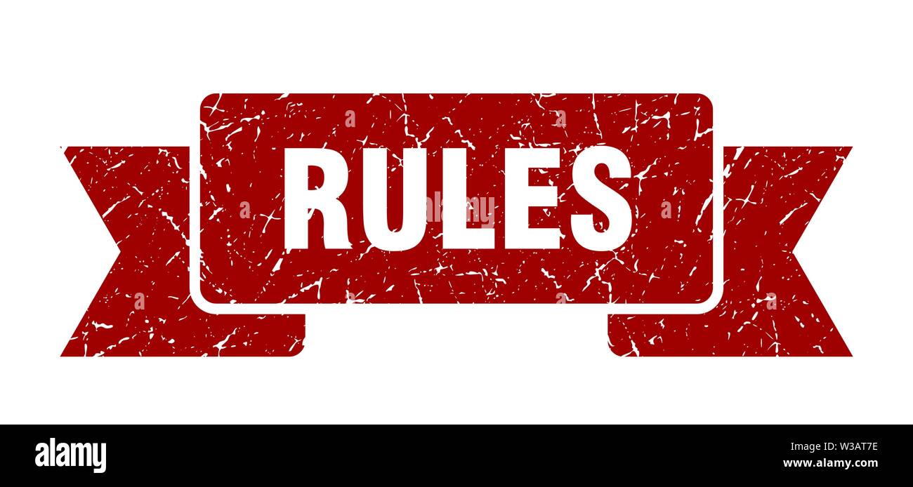 rules grunge ribbon. rules sign. rules banner Stock Vector Image & Art ...