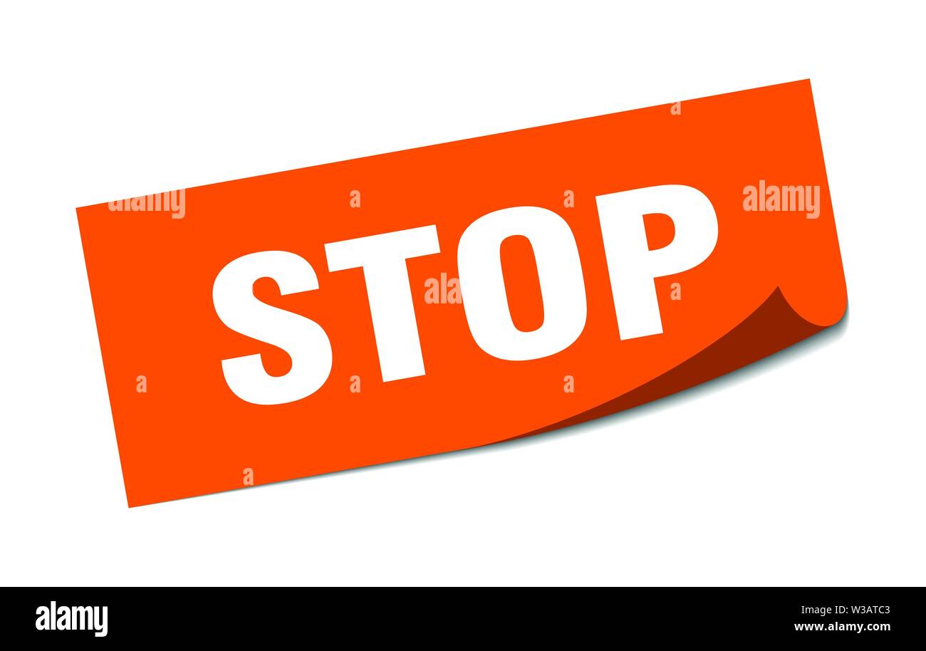stop sticker. stop square isolated sign. stop Stock Vector Image & Art ...