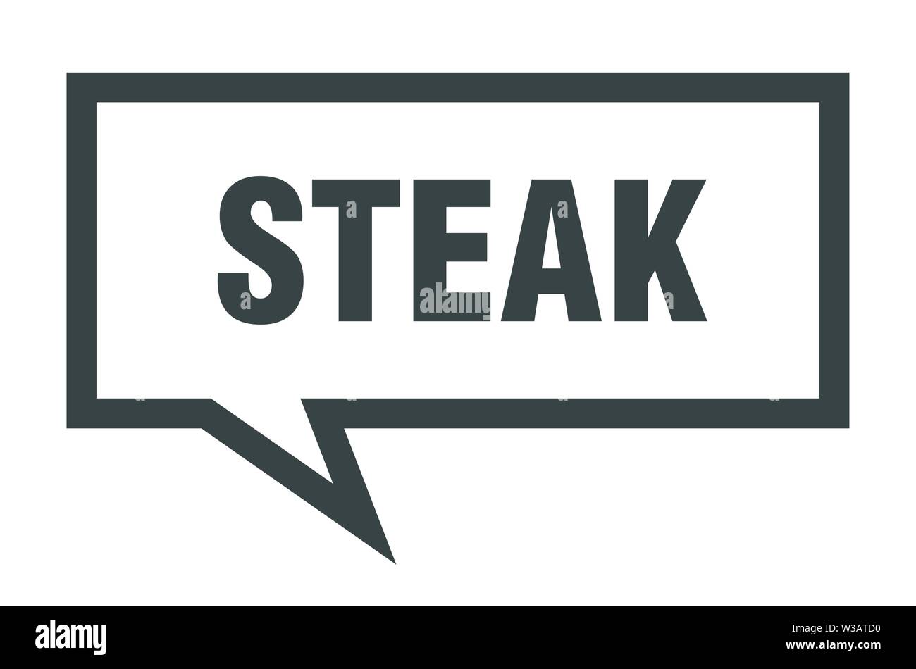 Black steak word hi-res stock photography and images - Alamy