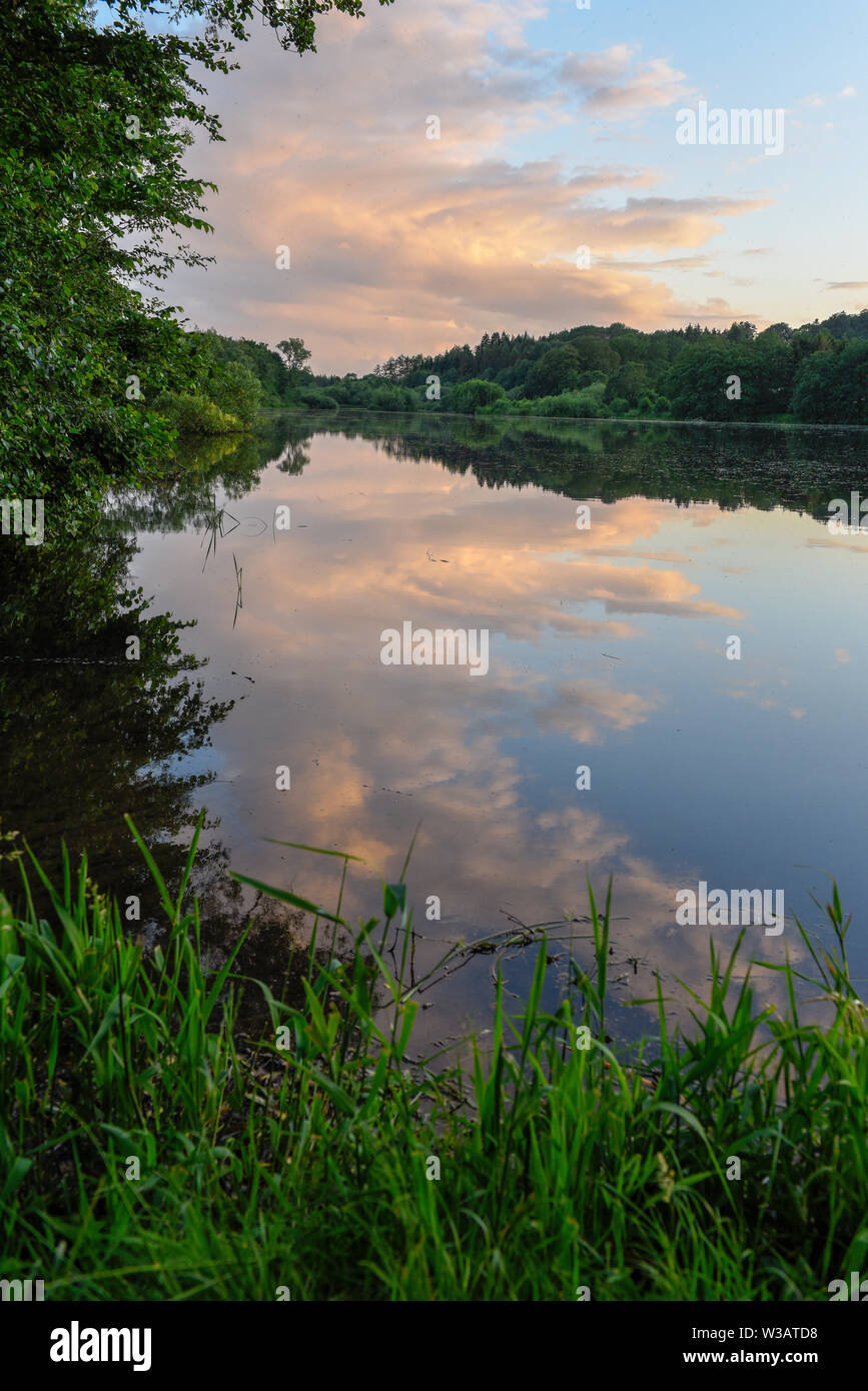 Landscape of the lake at Vestbirk on Denmark Stock Photo - Alamy