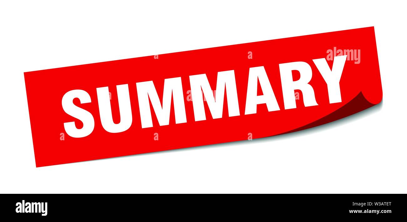 summary sticker. summary square isolated sign. summary Stock Vector ...