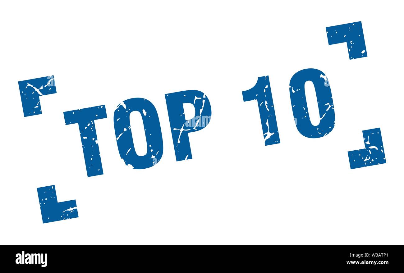 top 10 stamp. top 10 square grunge sign. top 10 Stock Vector Image ...
