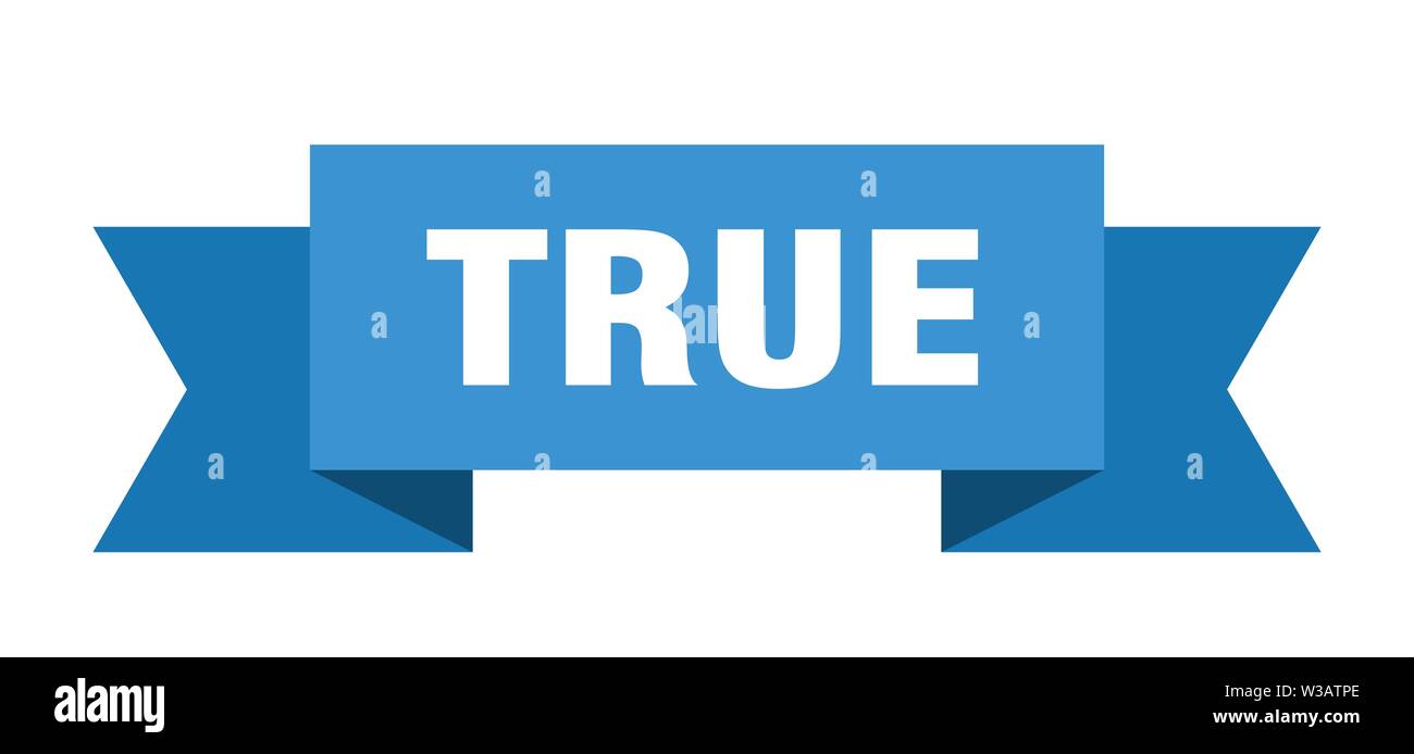 true ribbon. true isolated sign. true banner Stock Vector Image & Art ...