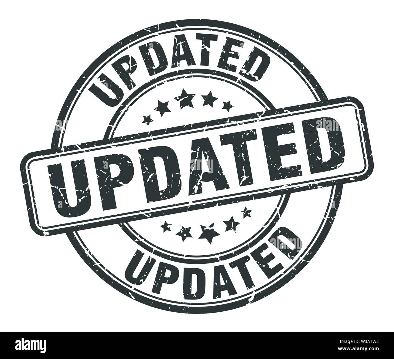 updated stamp. updated round grunge sign. updated Stock Vector Image ...