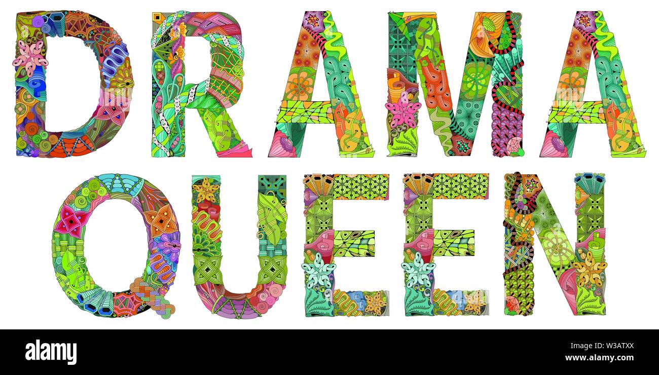 Drama queen text Stock Vector Images - Alamy