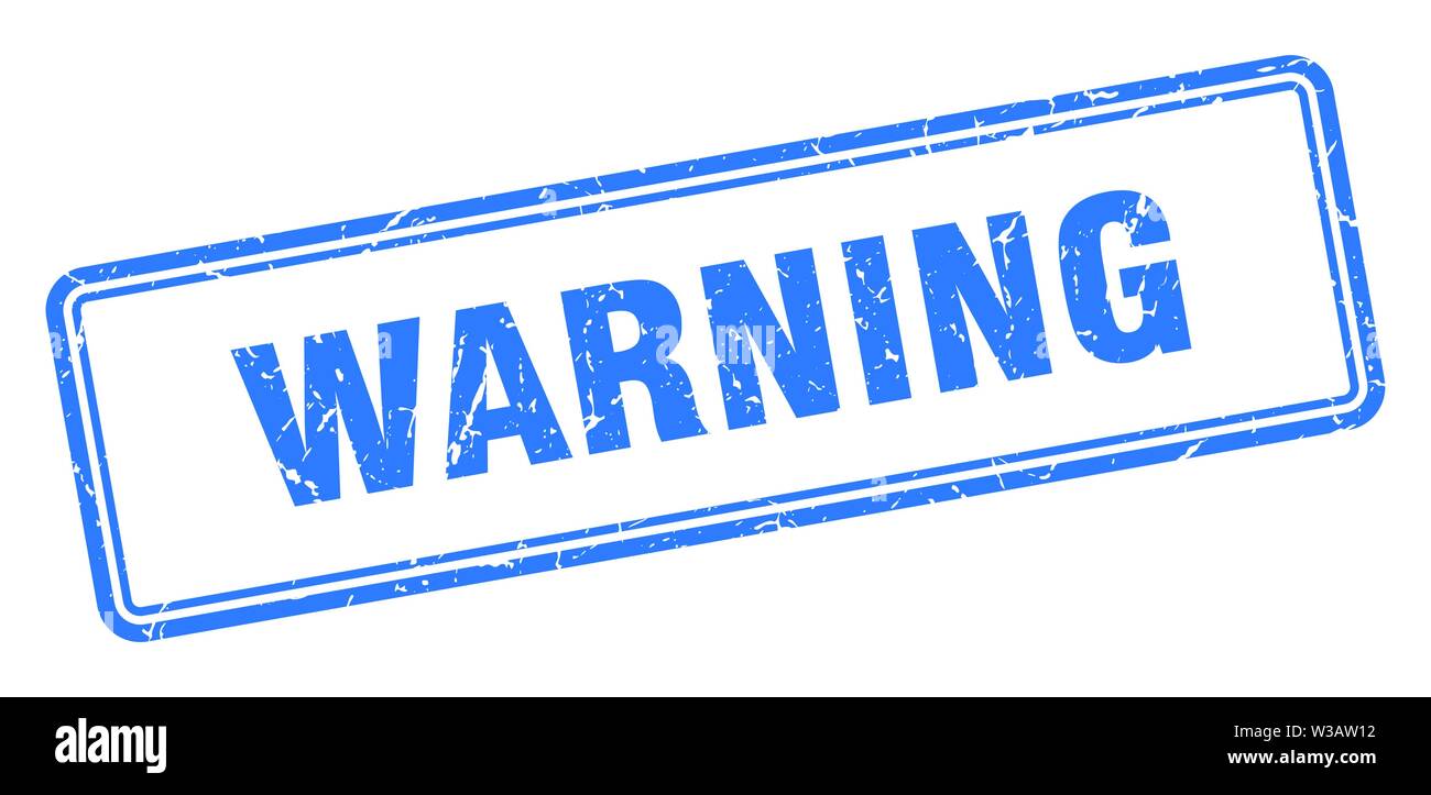 warning stamp. warning square grunge sign. warning Stock Vector Image ...
