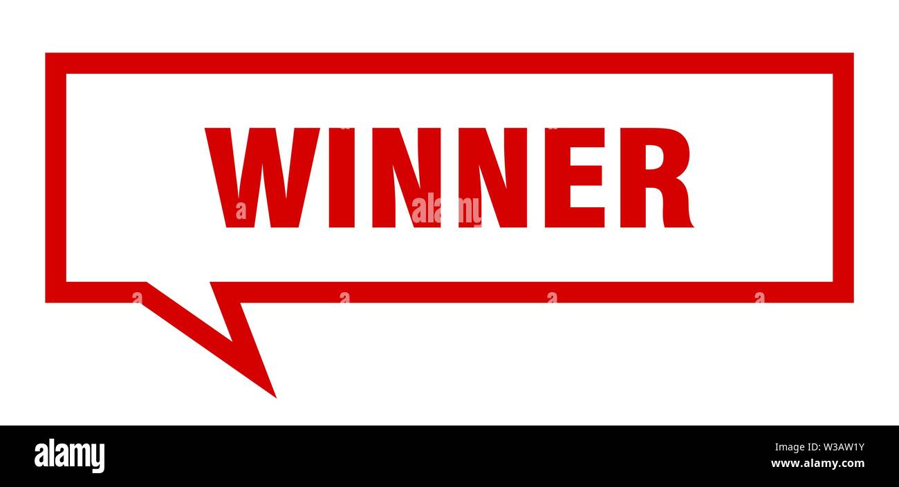 Winner red grunge square Stock Vector Images - Alamy