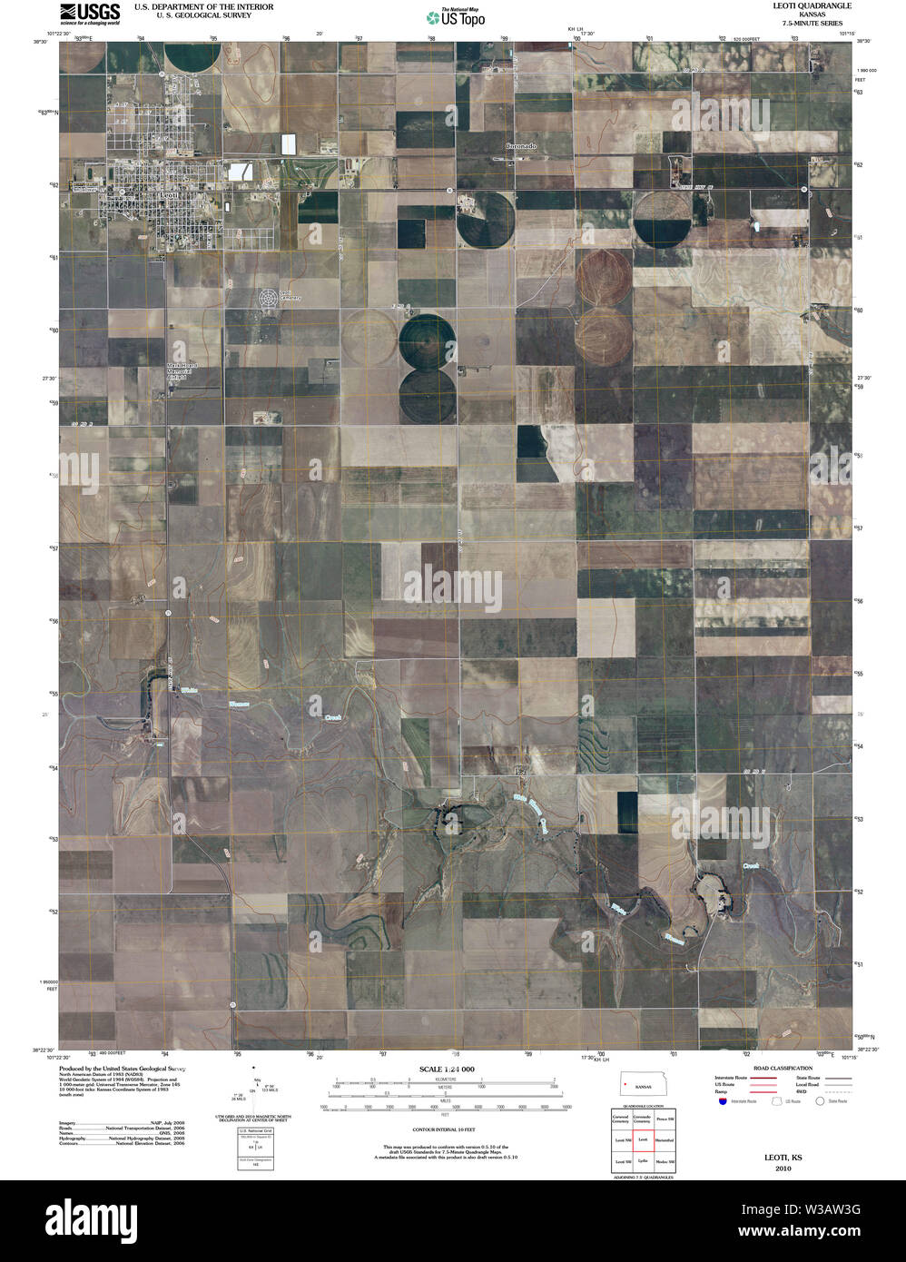 Map of leoti hi-res stock photography and images - Alamy