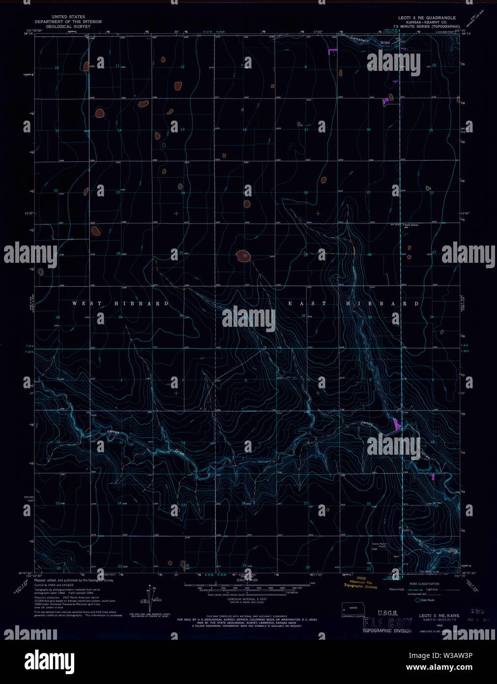 Map of leoti hi-res stock photography and images - Alamy