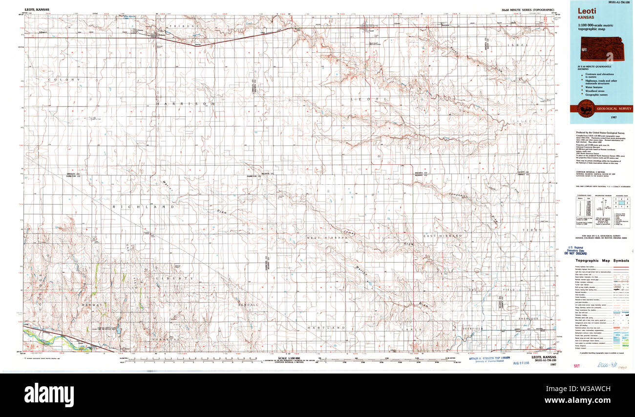 Map of leoti hi-res stock photography and images - Alamy