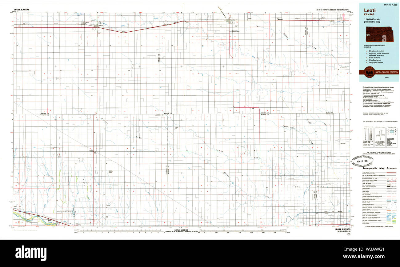 Map of leoti hi-res stock photography and images - Alamy