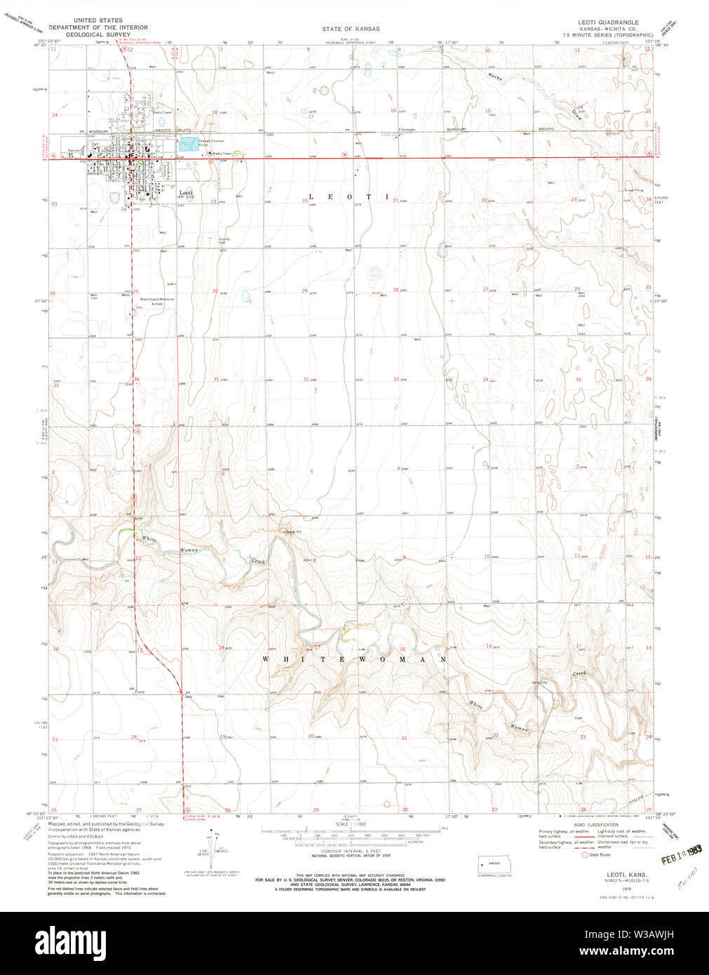 Map of leoti hi-res stock photography and images - Alamy