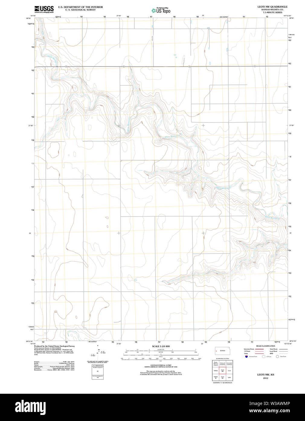 Map of leoti hi-res stock photography and images - Alamy