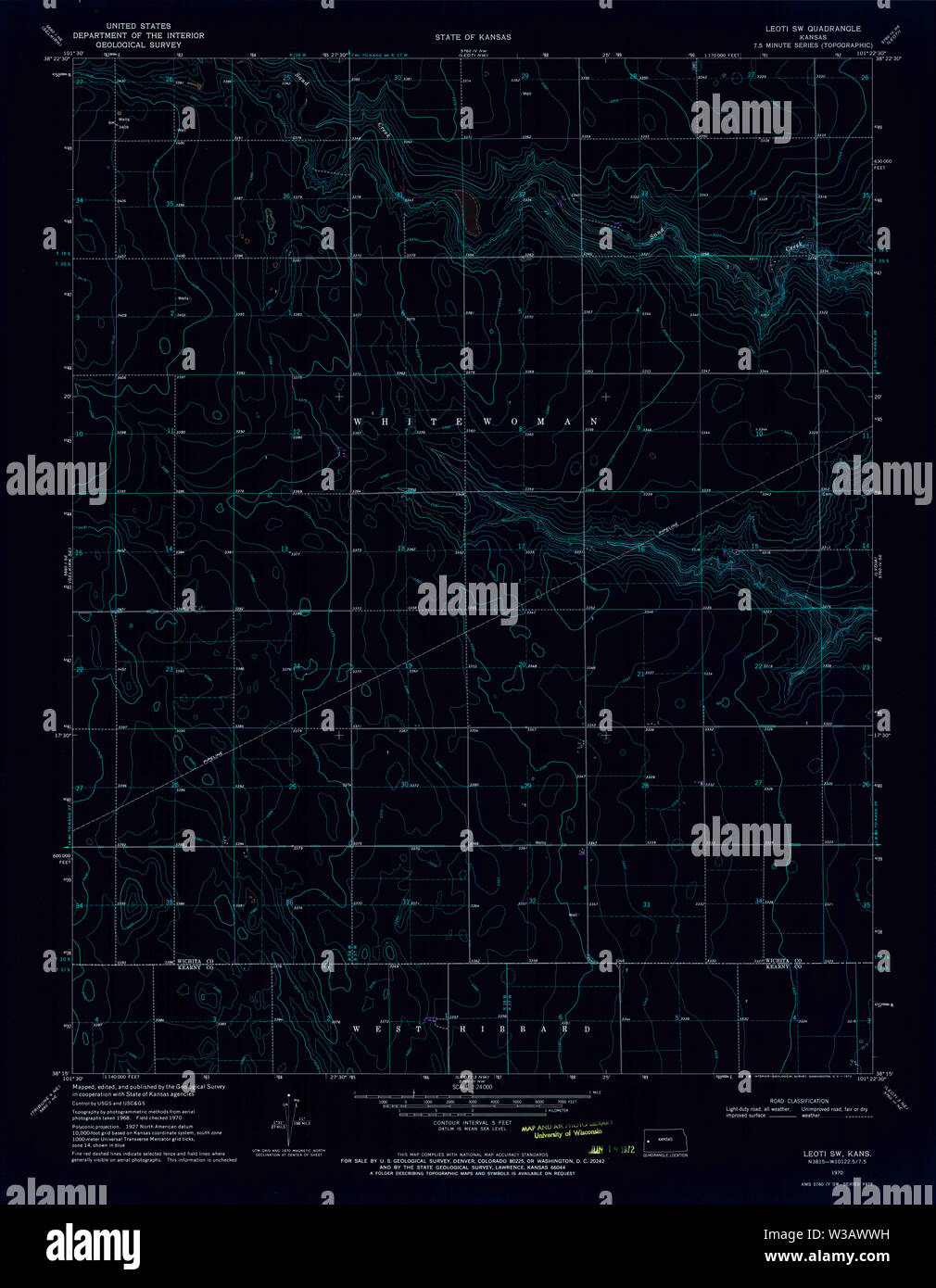 Map of leoti hi-res stock photography and images - Alamy