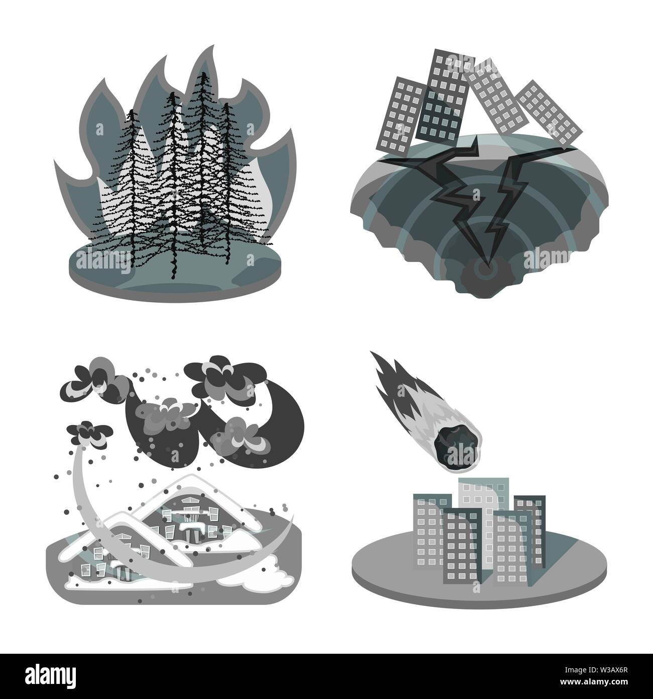 Vector design of nature and apocalypse icon. Collection of nature and ...