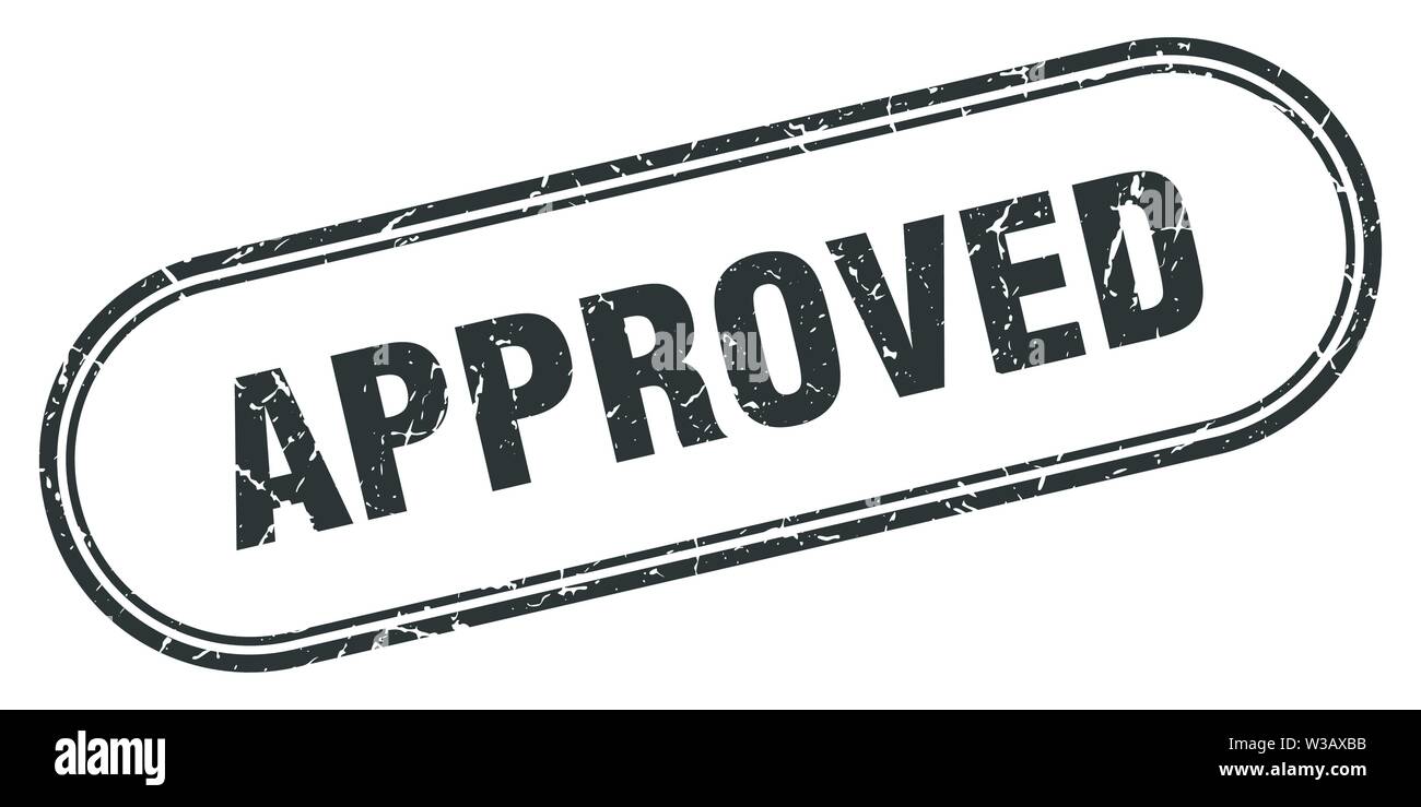 approved stamp. approved square grunge sign. approved Stock Vector ...