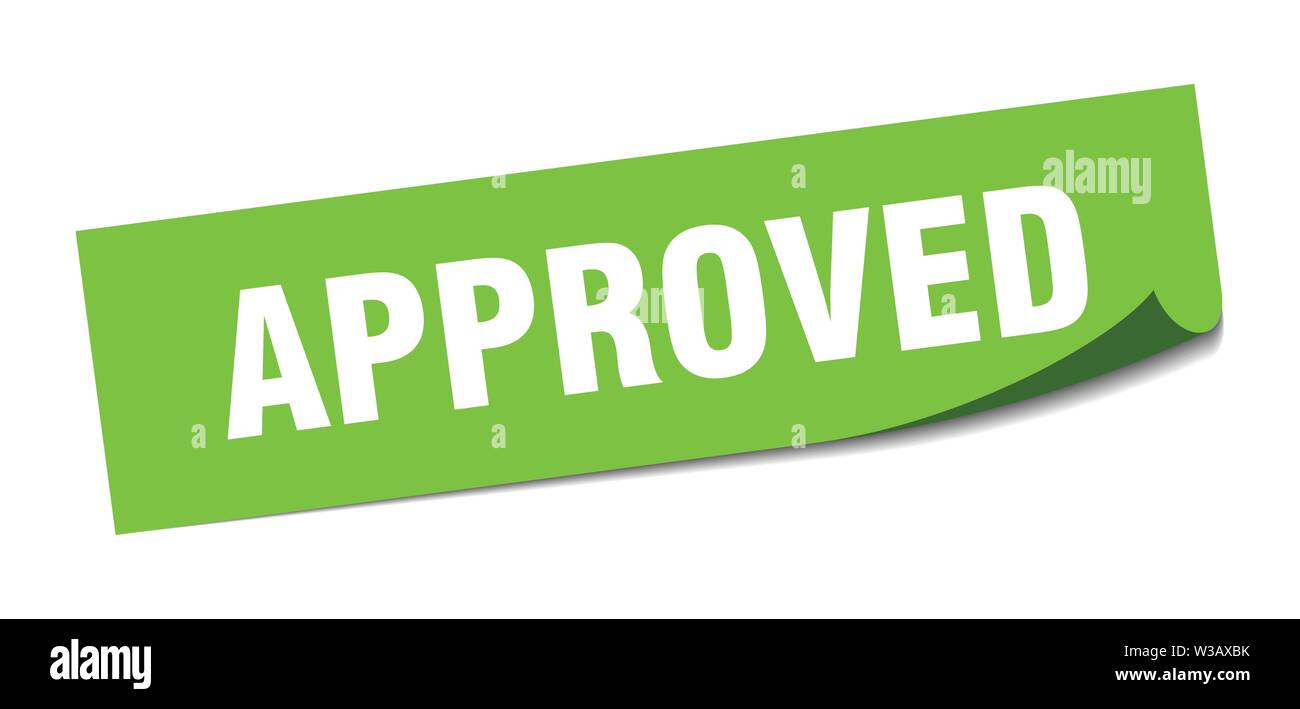 approved sticker. approved square isolated sign. approved Stock Vector ...