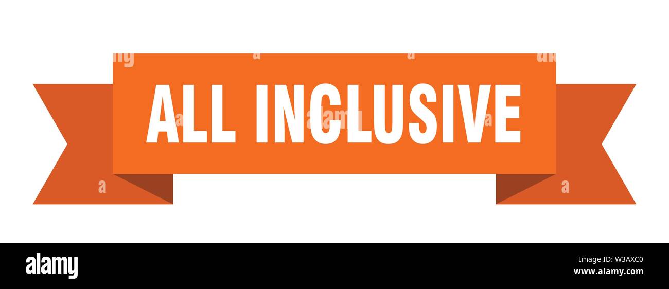 all inclusive ribbon. all inclusive isolated sign. all inclusive banner ...