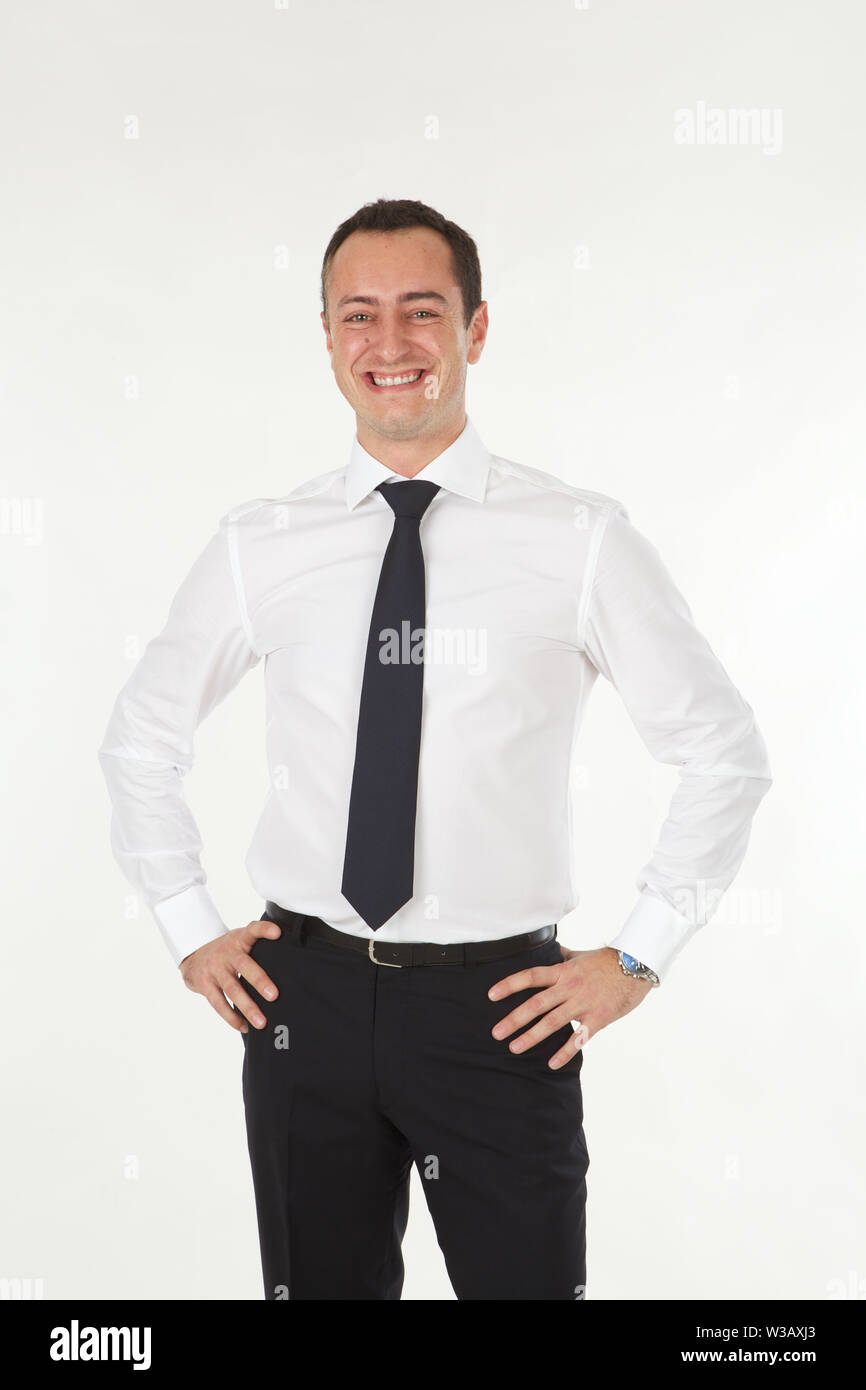 Portrait of a businessman smiling Stock Photo - Alamy