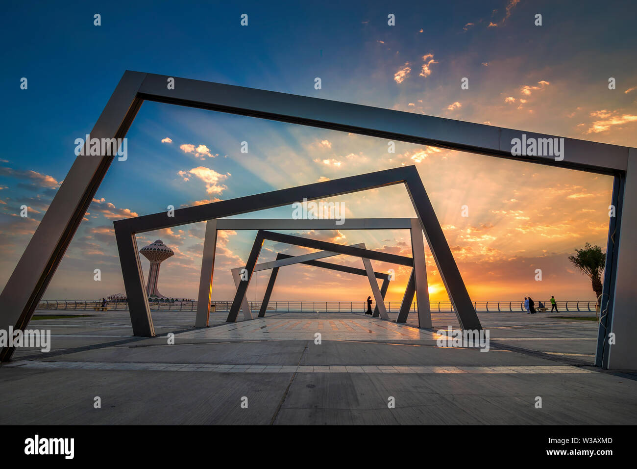 Beautiful Sunrise view at Dammam Al Khobar Corniche Saudi Arabia Stock ...