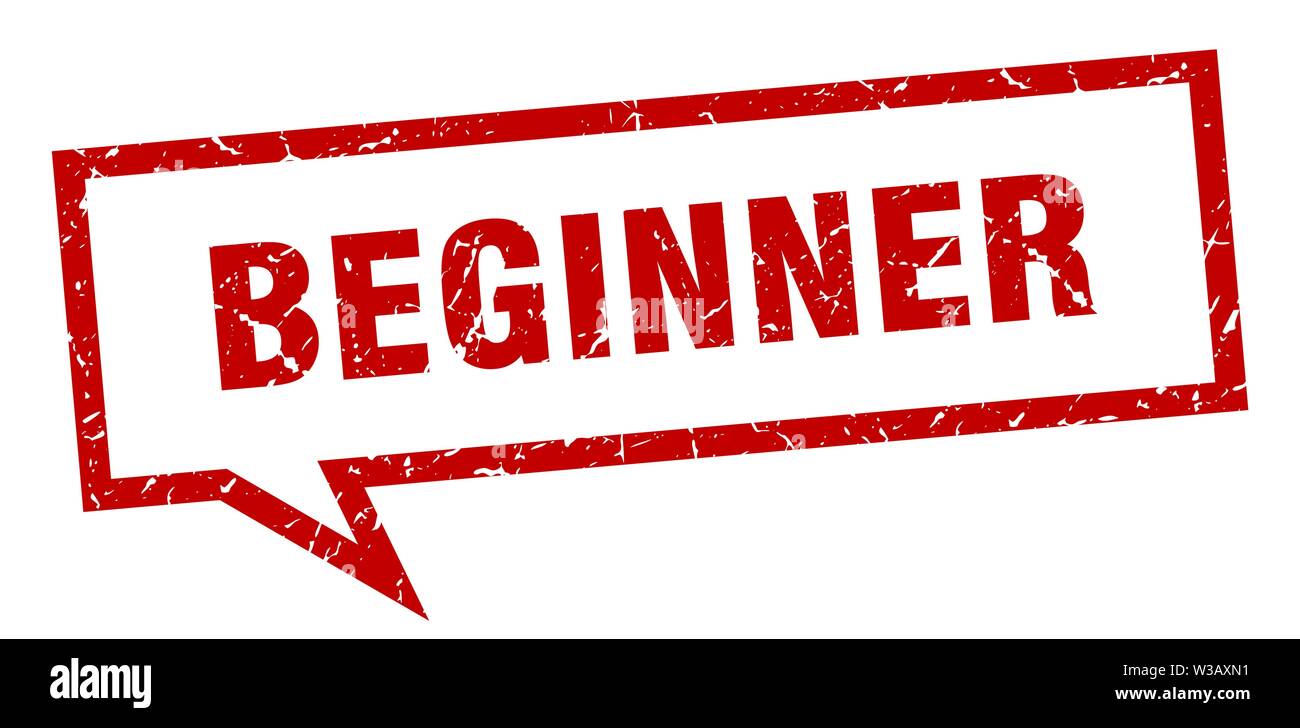 beginner sign. beginner square speech bubble. beginner Stock Vector ...