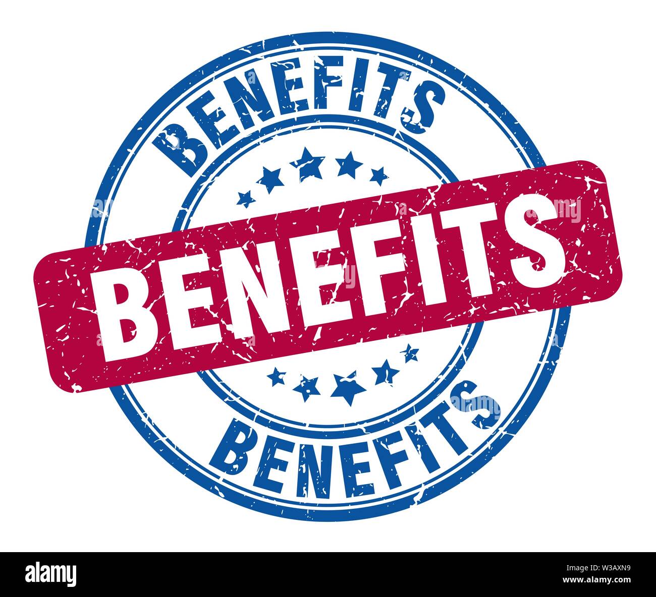 benefits stamp. benefits round grunge sign. benefits Stock Vector Image ...