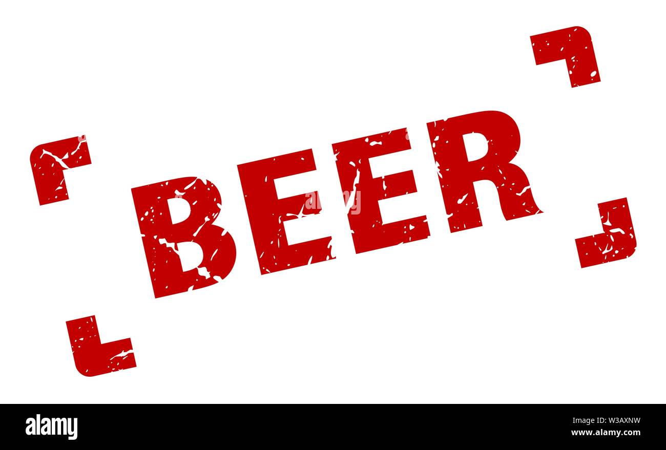 beer stamp. beer square grunge sign. beer Stock Vector Image & Art - Alamy