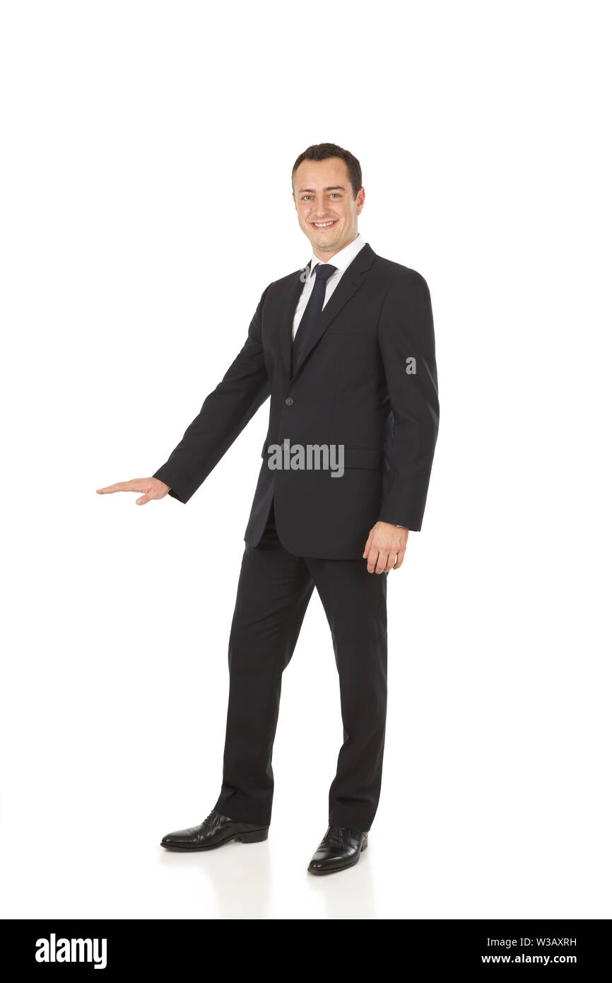 Happy smiling employee employees Cut Out Stock Images & Pictures - Alamy