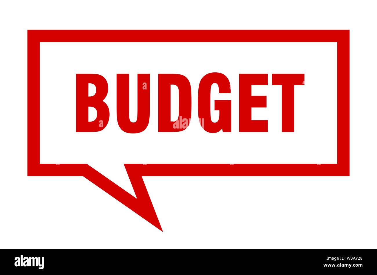 budget sign. budget square speech bubble. budget Stock Vector Image ...