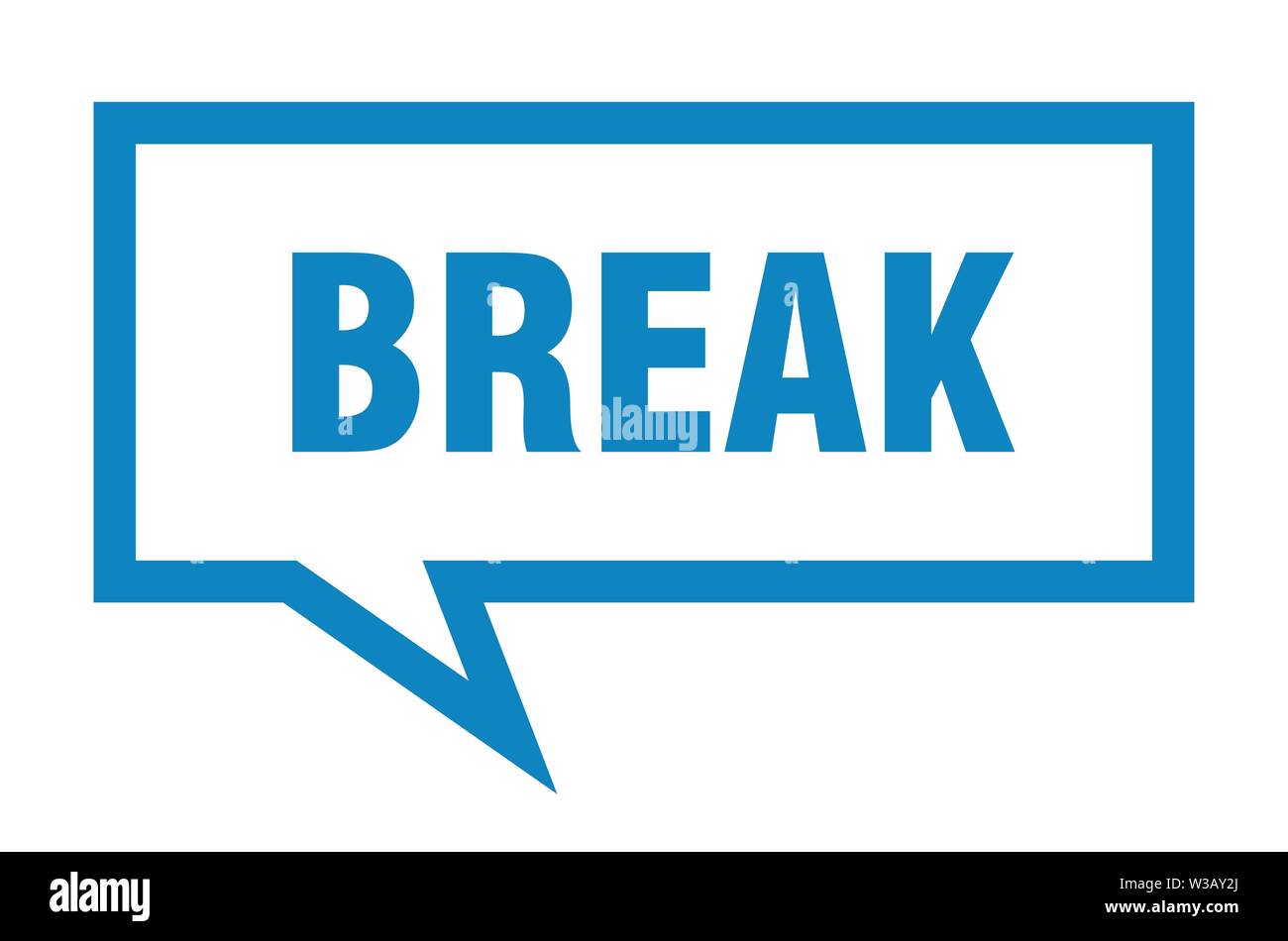 break sign. break square speech bubble. break Stock Vector Image & Art ...