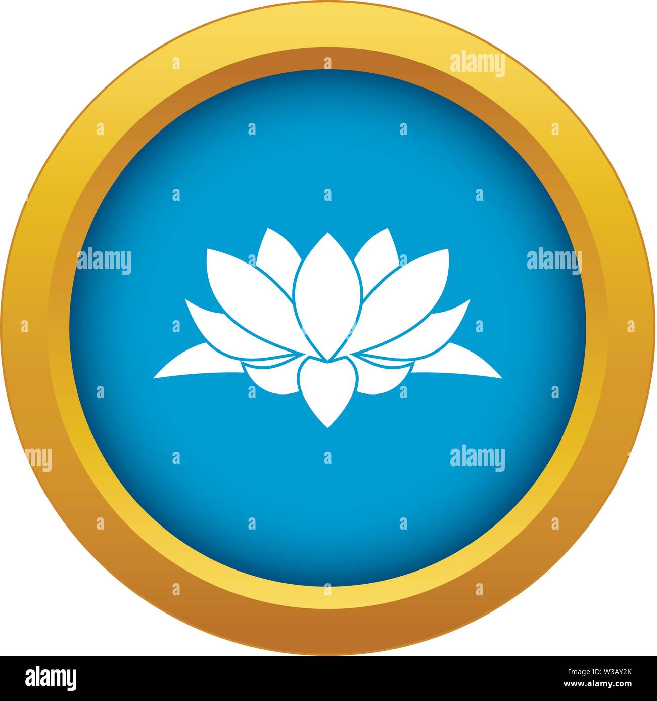 Lotus flower icon blue vector isolated Stock Vector Image & Art - Alamy