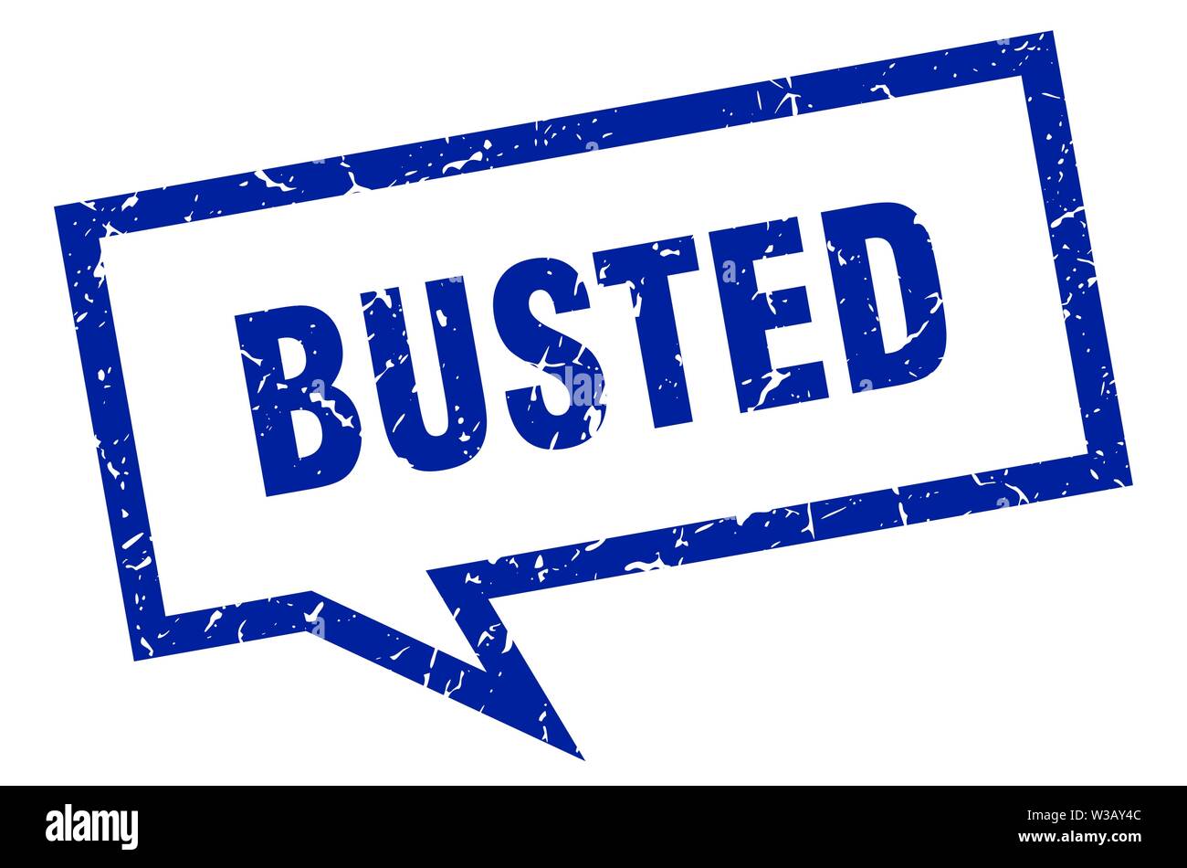 busted sign. busted square speech bubble. busted Stock Vector Image ...