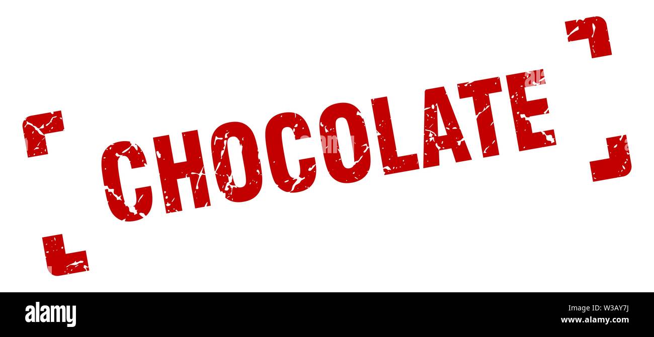 chocolate stamp. chocolate square grunge sign. chocolate Stock Vector ...