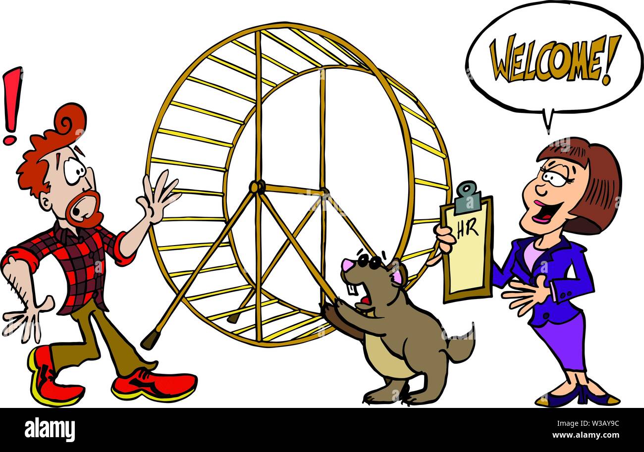 Hamster wheel illustration hi-res stock photography and images - Alamy