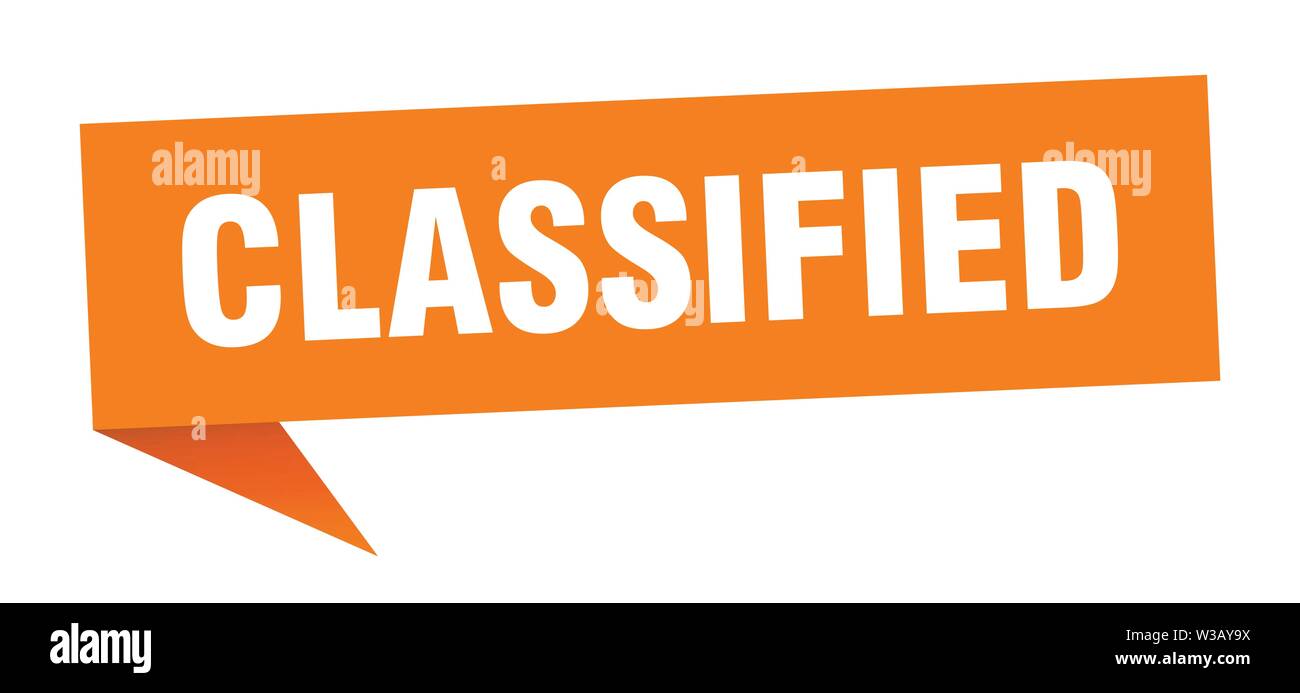 classified speech bubble. classified sign. classified banner Stock ...