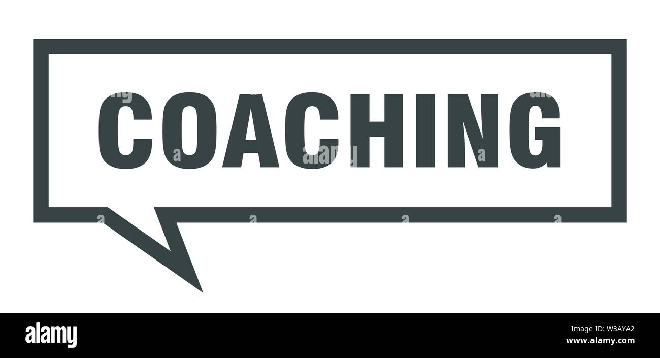 coaching sign. coaching square speech bubble. coaching Stock Vector ...