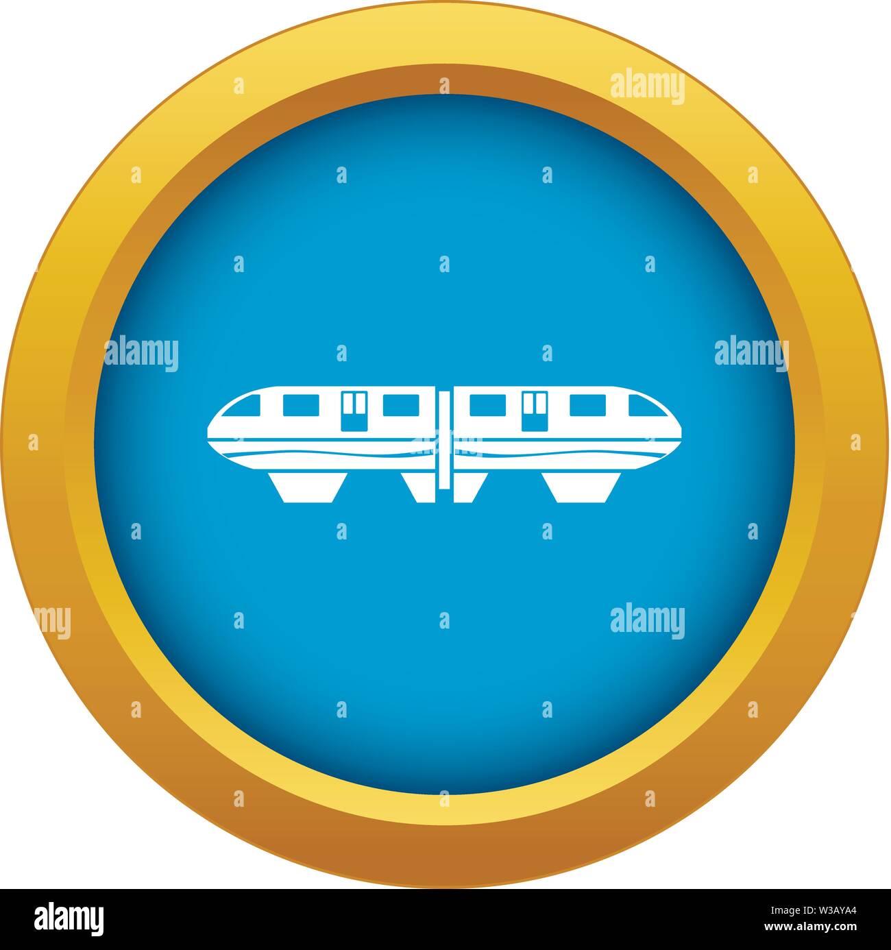 Monorail train icon blue vector isolated Stock Vector Image & Art - Alamy