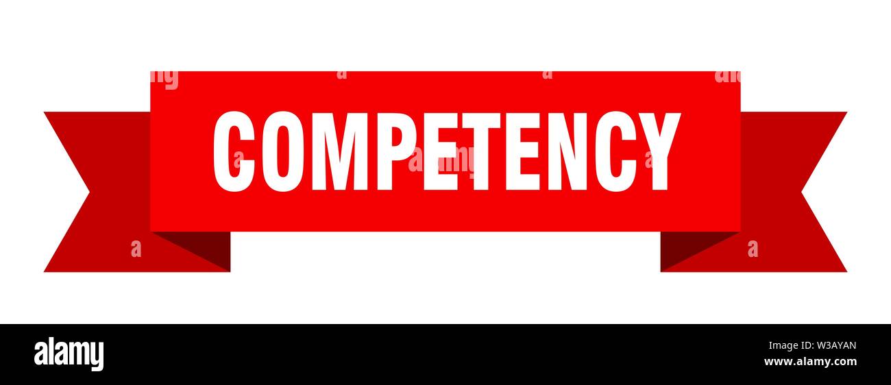 competency ribbon. competency isolated sign. competency banner Stock ...