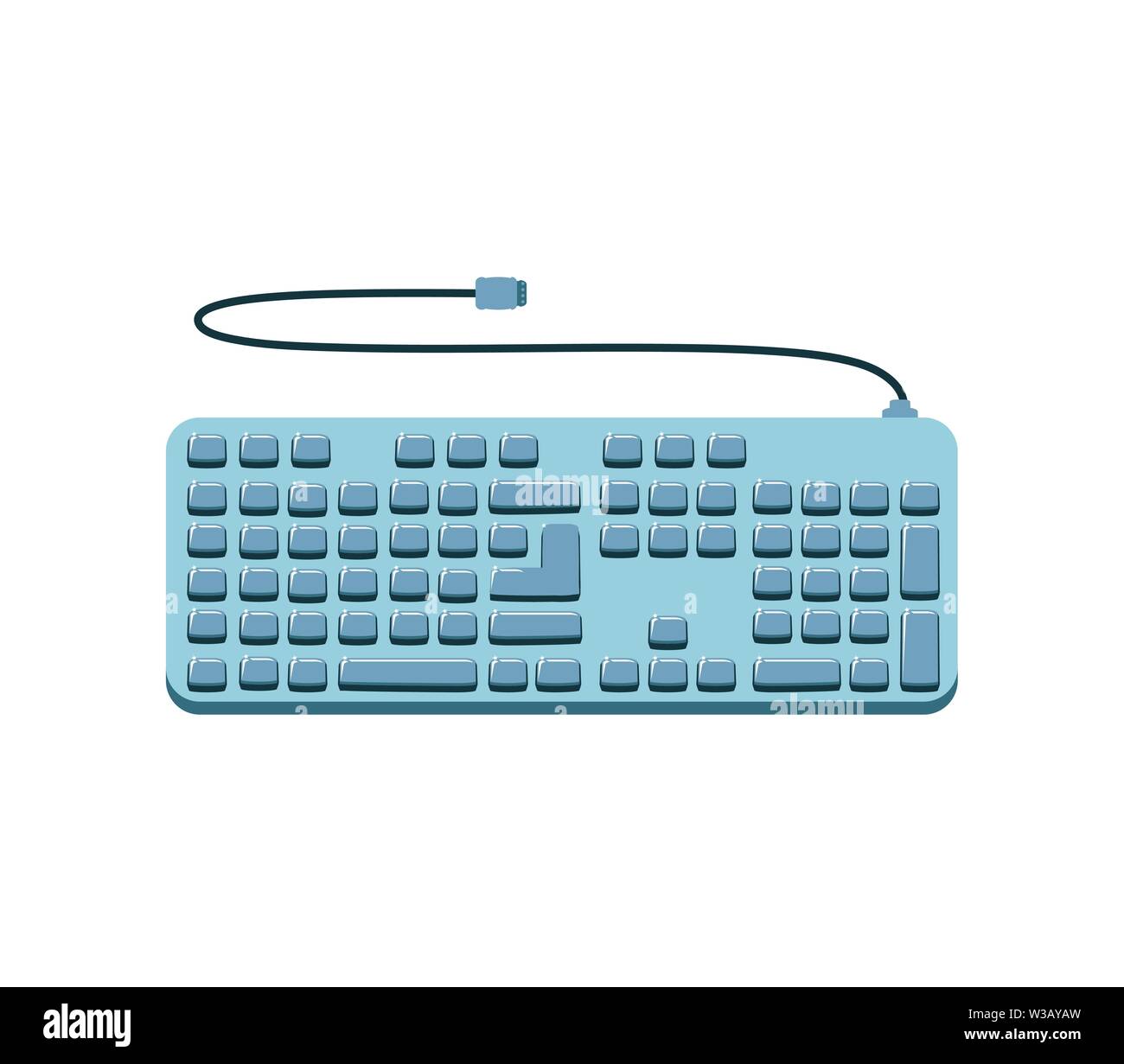 computer keyboard hardware isolated icon vector illustration design ...