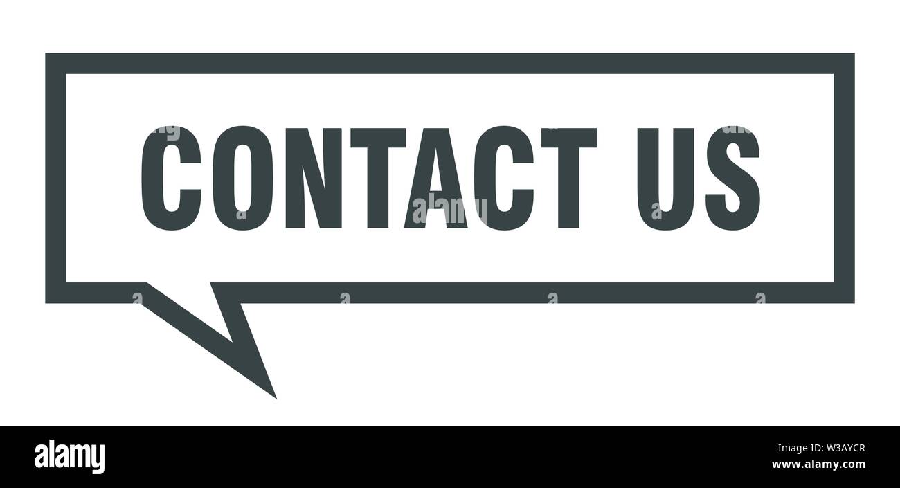 contact us sign. contact us square speech bubble. contact us Stock ...