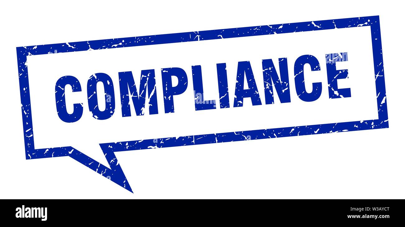 compliance sign. compliance square speech bubble. compliance Stock ...