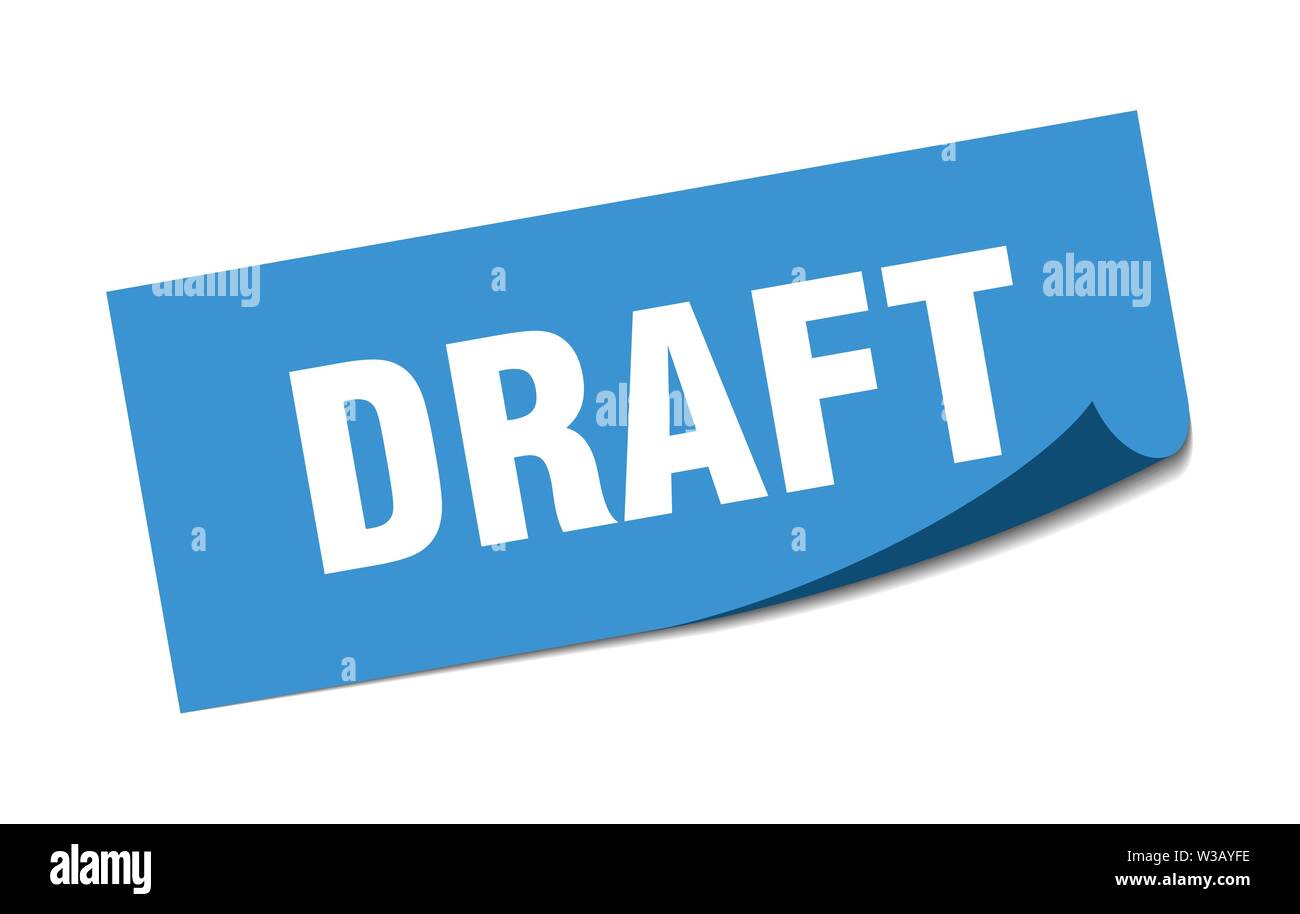 draft sticker. draft square isolated sign. draft Stock Vector Image ...