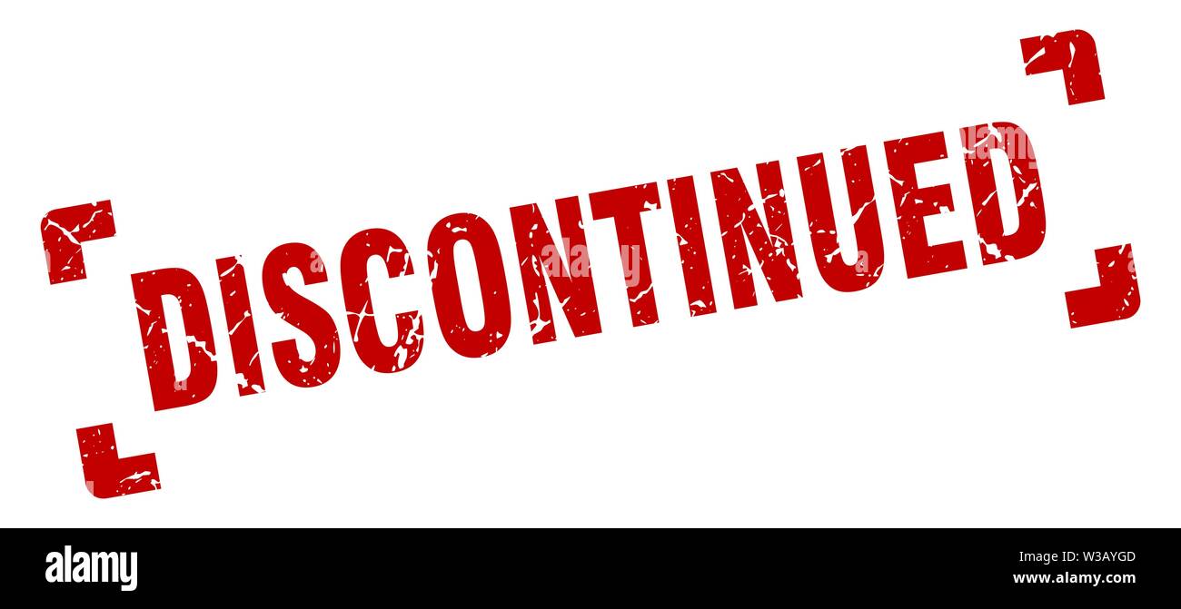 discontinued stamp. discontinued square grunge sign. discontinued Stock ...