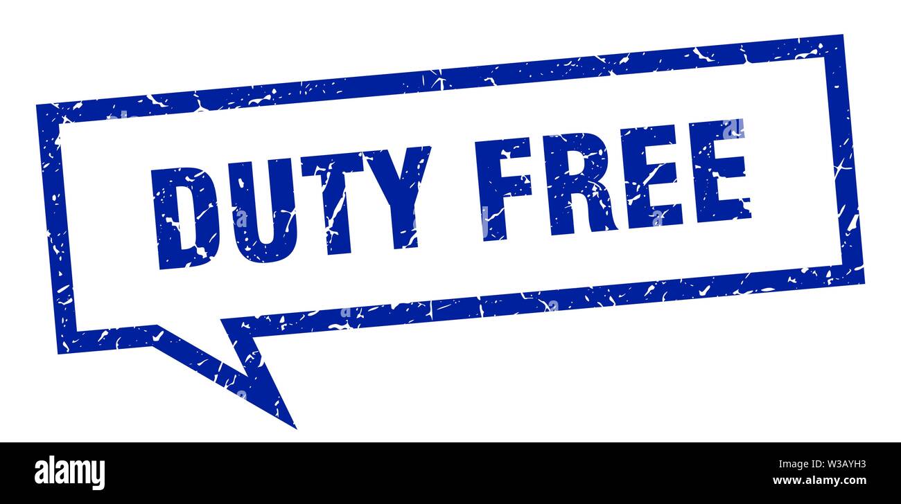 duty free sign. duty free square speech bubble. duty free Stock Vector ...