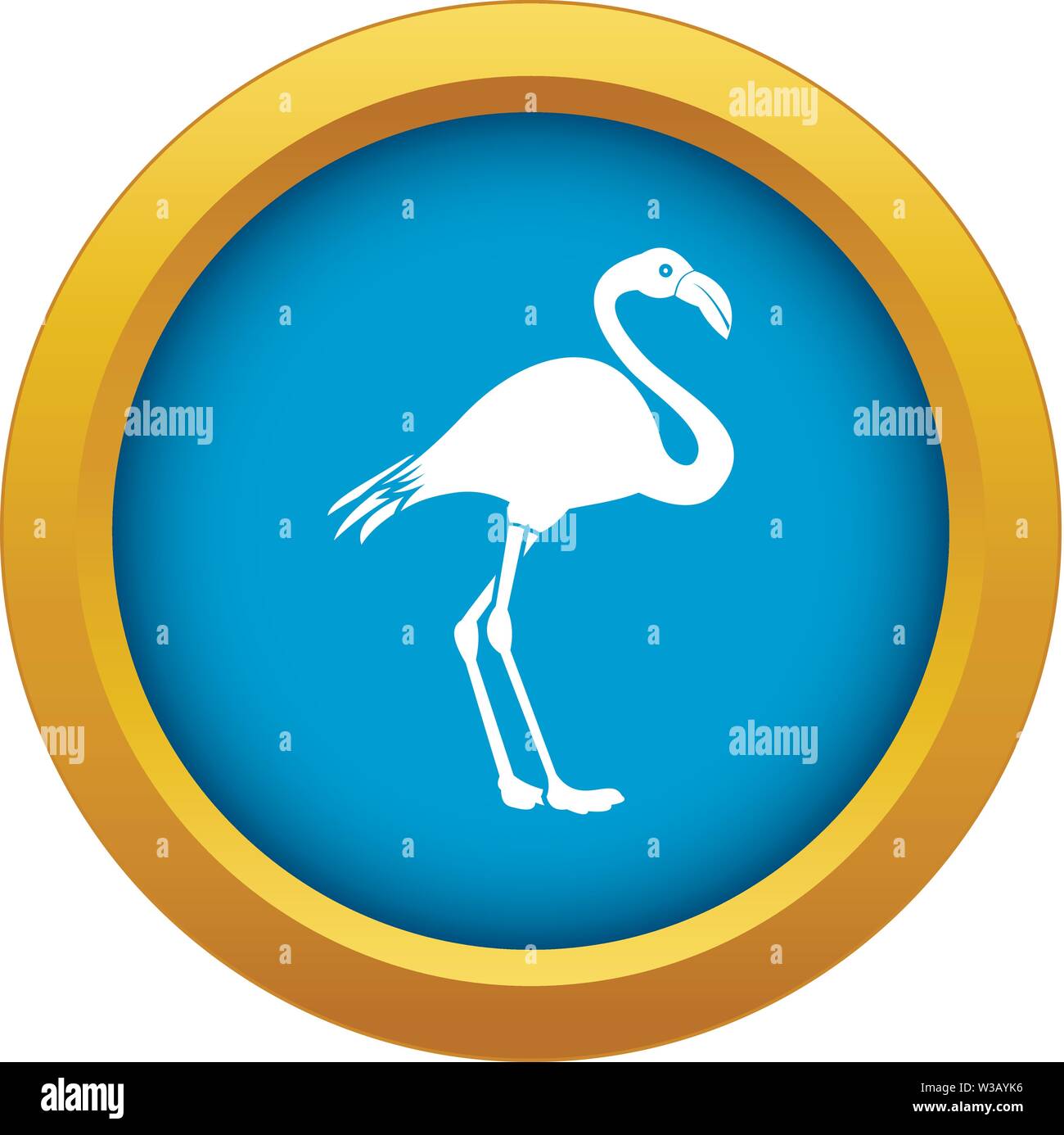 Flamingo icon blue vector isolated Stock Vector Image & Art - Alamy