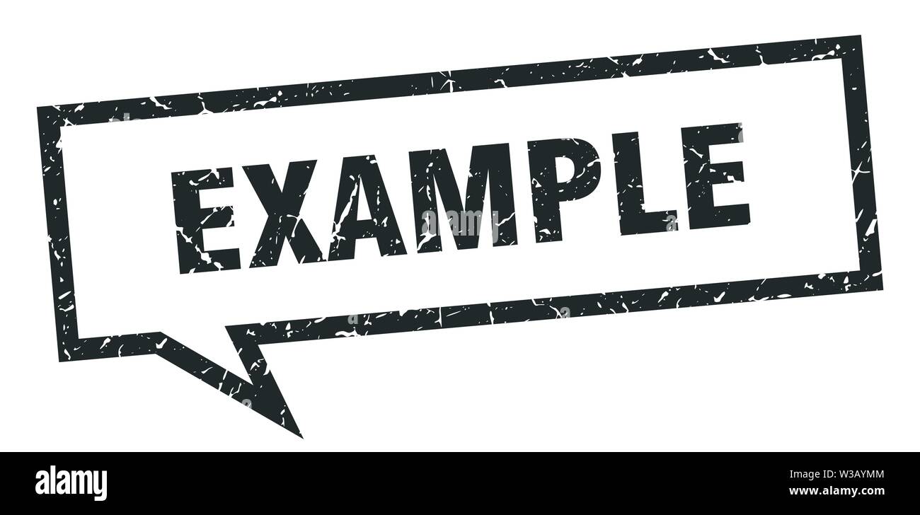 example sign. example square speech bubble. example Stock Vector Image ...