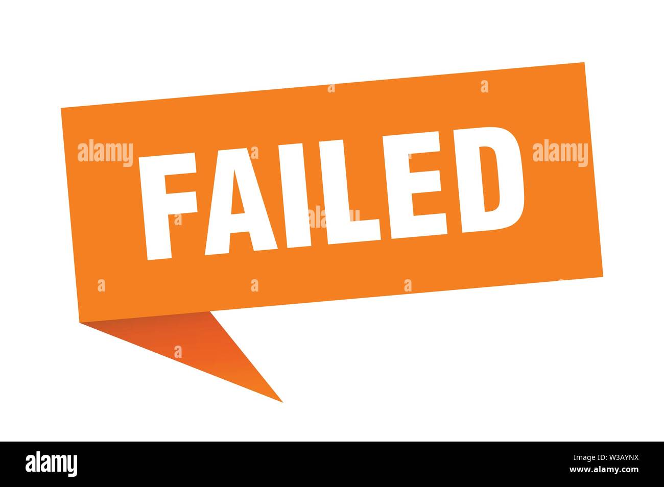 failed speech bubble. failed sign. failed banner Stock Vector Image ...