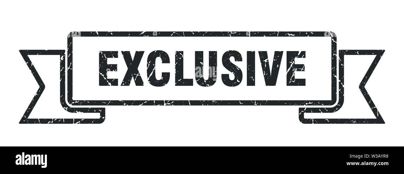exclusive grunge ribbon. exclusive sign. exclusive banner Stock Vector ...